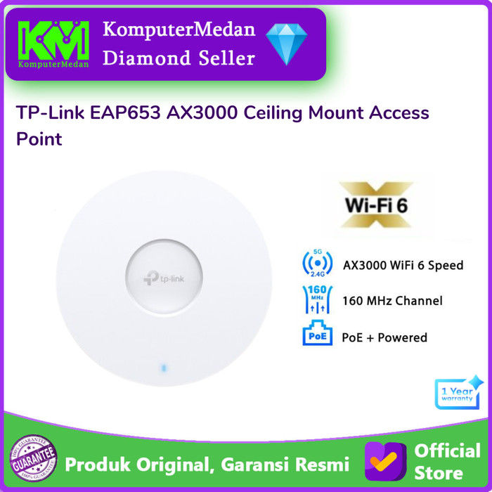 TP-LINK EAP653 AX3000 Ceiling Mount WiFi 6 Access Point WiFi 6 | Lazada ...
