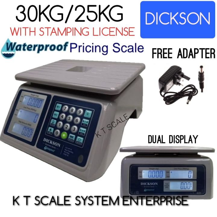 30KG DICKSON WATERPROOF DIGITAL PRICING SCALE | Lazada