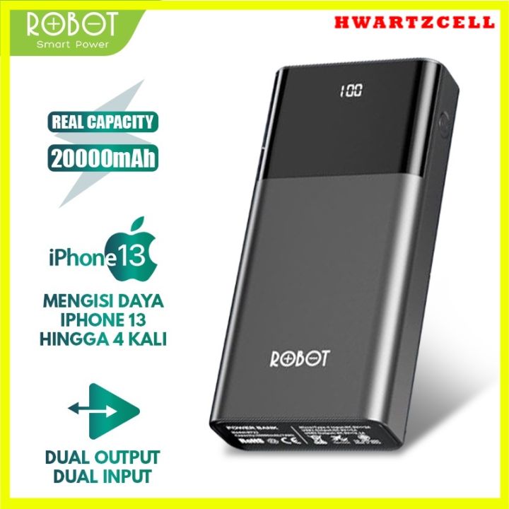 PowerBank POWER BANK ROBOT 20000mah RT22 Dual Port Input & Output ...