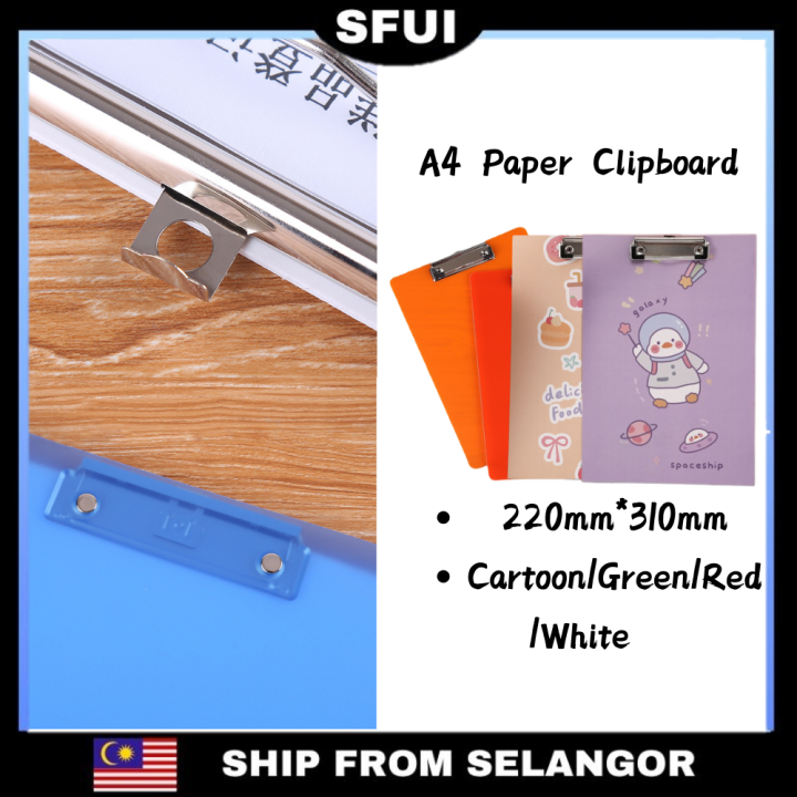 Sfui A4 Cartoon Clip Board Paper File Clip With Hanger Clipboard School ...
