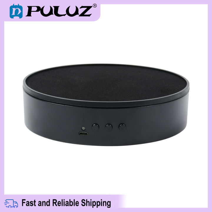 PULUZ 15cm Adjustable Speed Rotating Display Stand Props Turntable ...