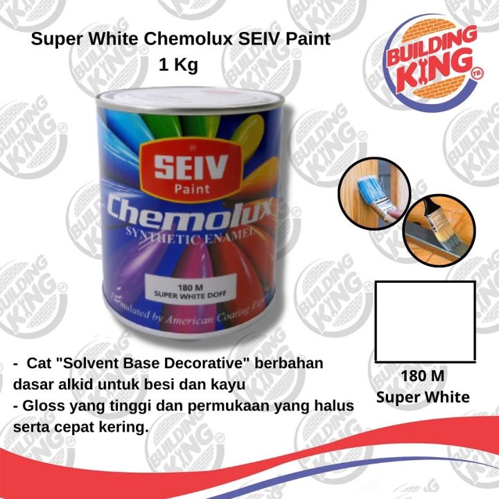 Cat Kayu Besi SEIV Chemolux Putih Dop 1 Kg 180 M Super White Doff ...