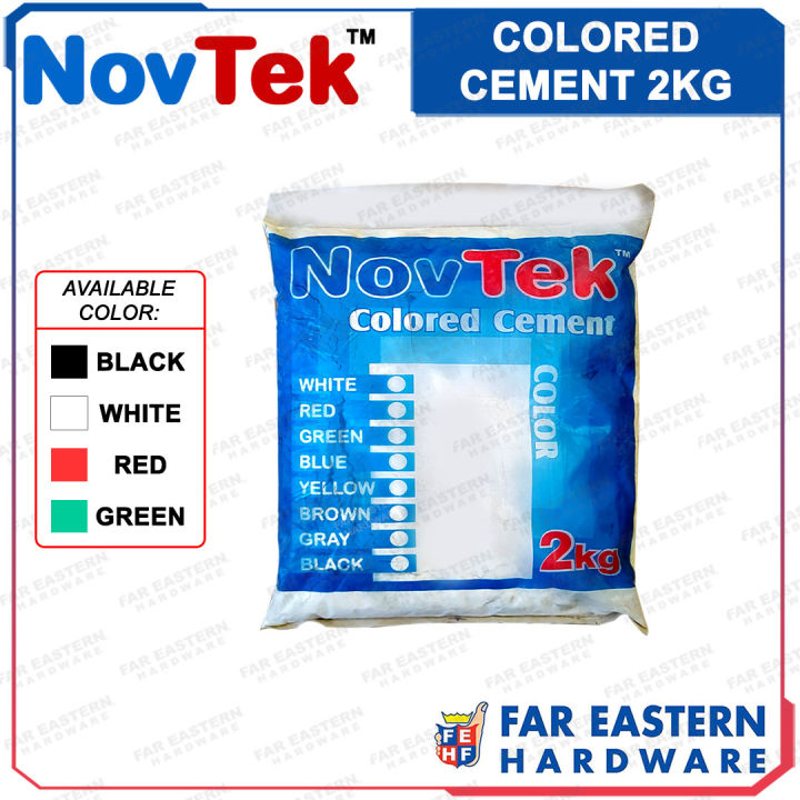 NOVTEK Colored Cement for Flooring 2Kg Color White Red Green Black ...