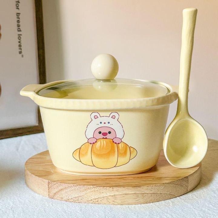 Loopy beaver Bát Gốm Ăn Mì Có Tai Đôi Dành Cho Sinh Viên Ký Túc Xá Sinh ...