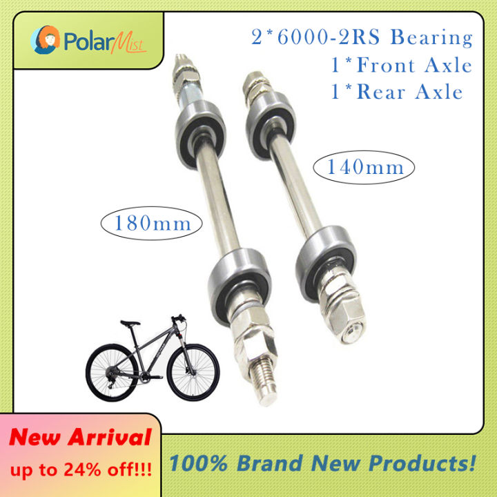 High-Performance Bicycle Axle Set - 180mm Rear & 140mm Front 6000-2RS ...