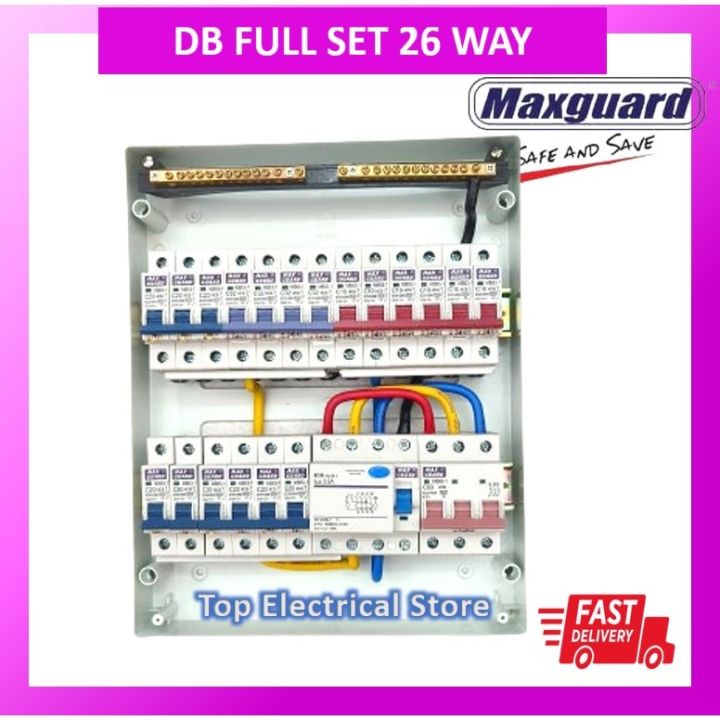 DB BOX 26 WAY (FULL SET) EPS/MAXGUARD DISTRIBUTION BOARD SIRIM APPROVED ...