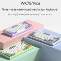 Bàn phím cơ WK75 Pro 3 mode bàn phím bluetooth, 2.4ghz, dây, rgb ...