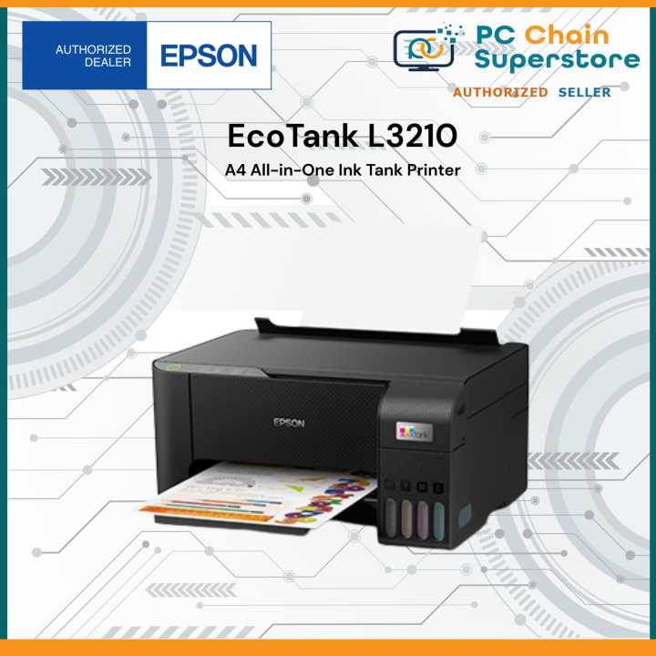 Epson EcoTank L3210 A4 3-in-1 Ink Tank Printer (Print, scan, copy ...
