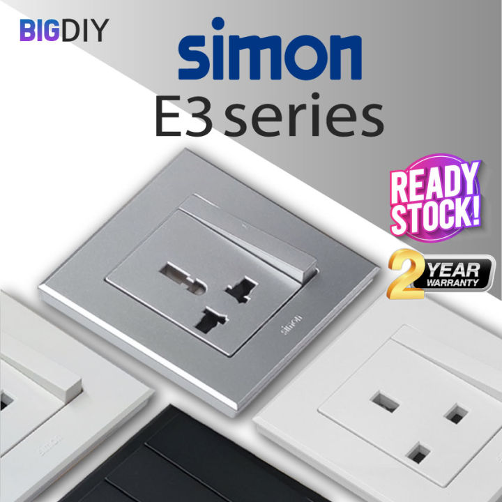 🔥Ready Stock🔥SIRIM🔥SIMON E3 White/Silver Switches and Socket Outlet ...