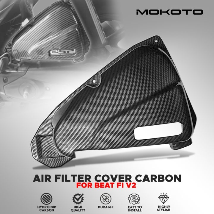 BEAT Fi V2 AIR FILTER COVER CARBON / SMOKE / CLEAR SPEEDMOTO MADE IN ...