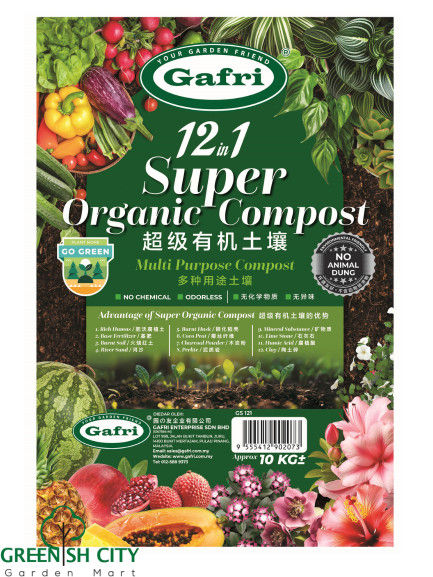 GNC-GS121-COMPOST SOIL 12 IN 1 28L TANAH KOMPOS HITAM 10KG GAFRI | Lazada