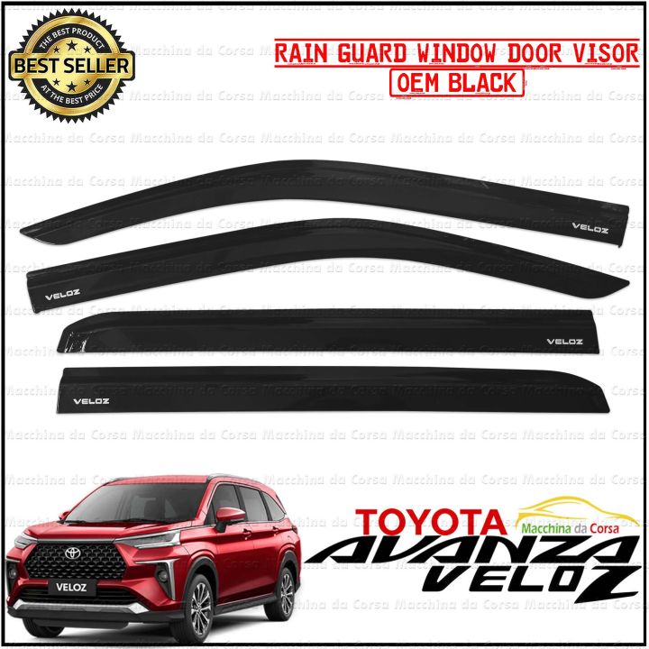 Toyota Avanza Veloz 2023-2024 OEM Type Rain Guard Window Visor (Black ...