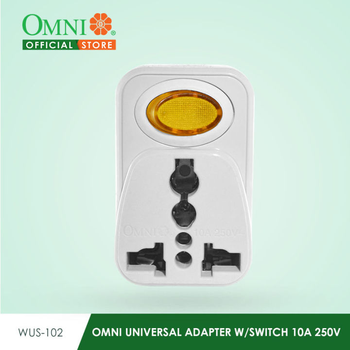 OMNI Universal Adapter w/Switch 10A 250V - WUS-102 | Lazada PH