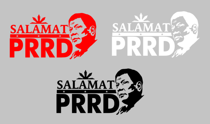 Maraming Salamat PRRD Stickers Decals Cutouts. Salamat Sticker. PRRD ...