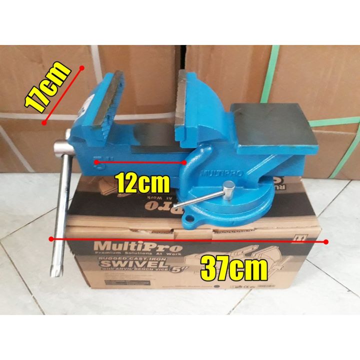 Ragum duduk 5 catok paron putar 5 inch swivel anvil bench vice Multipro ...