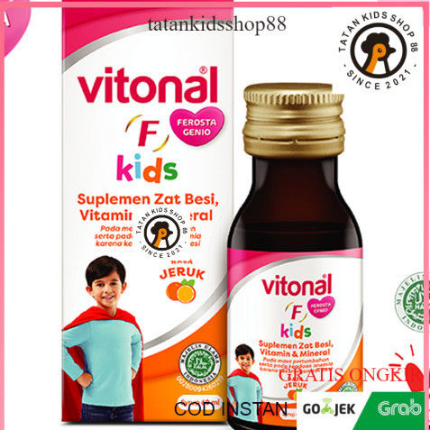 Vitonal F Kids Botol 60ml Suplemen Multi Vitamin Anak Zat Besi Sirup ...