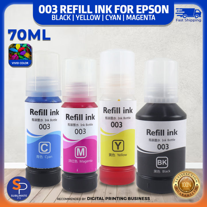 Refill Set 70ML Bottles (C/M/Y/K) High Performance Printer Ink for ...