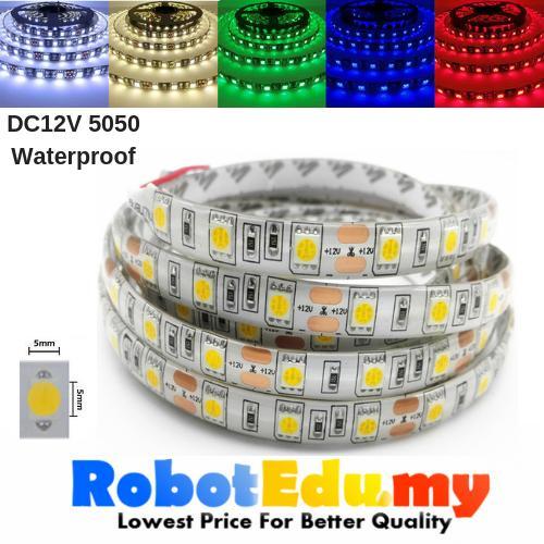 【READY STOCK】Super Bright DC 12V 5050 SMD IP65 Waterproof RGB LED Strip ...