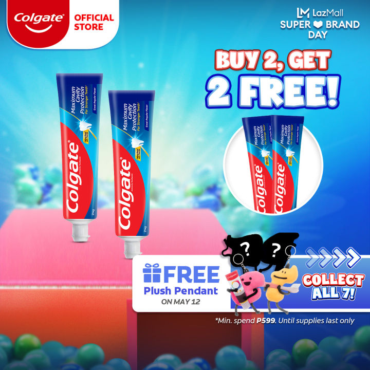 [BUY 2, FREE 2] Colgate Maximum Cavity Protection Great Regular Flavor Anti-Cavity Family ...