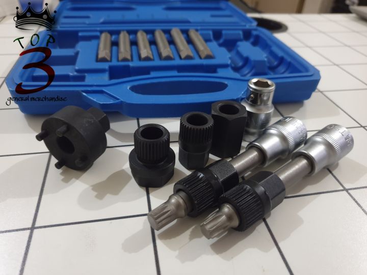 HEAVY DUTY 13 Pcs Alternator Pulley Tool Kit Alternator Tool Set Repair ...