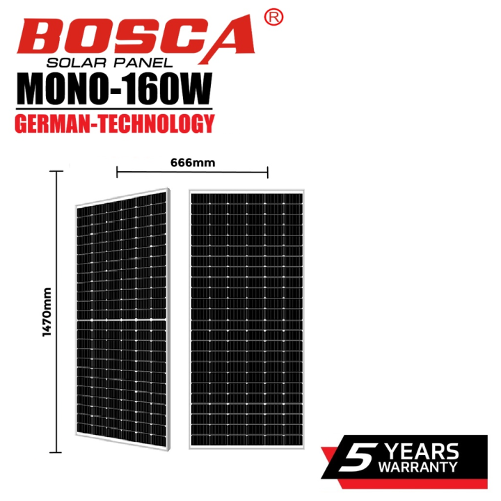 KENLEI BOSCA 5 Year Warranty 160W Solar Panel Mono 160 Watt 12 Volt Pv ...