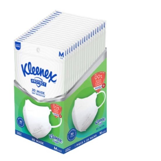 Kleenex Protect 3D Face Mask KF94 Medium x 25 packs | Lazada PH