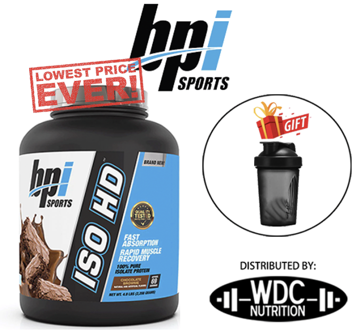 BPI Sports ISO HD 5LBS - 100% Protein Isolate and Hydrolysate- Free ...