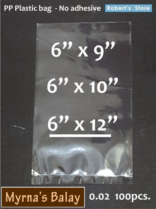 Clear PP Plastic bag 6 x 12 inch 6 x 14 inch 100pcs. 02 medium ...