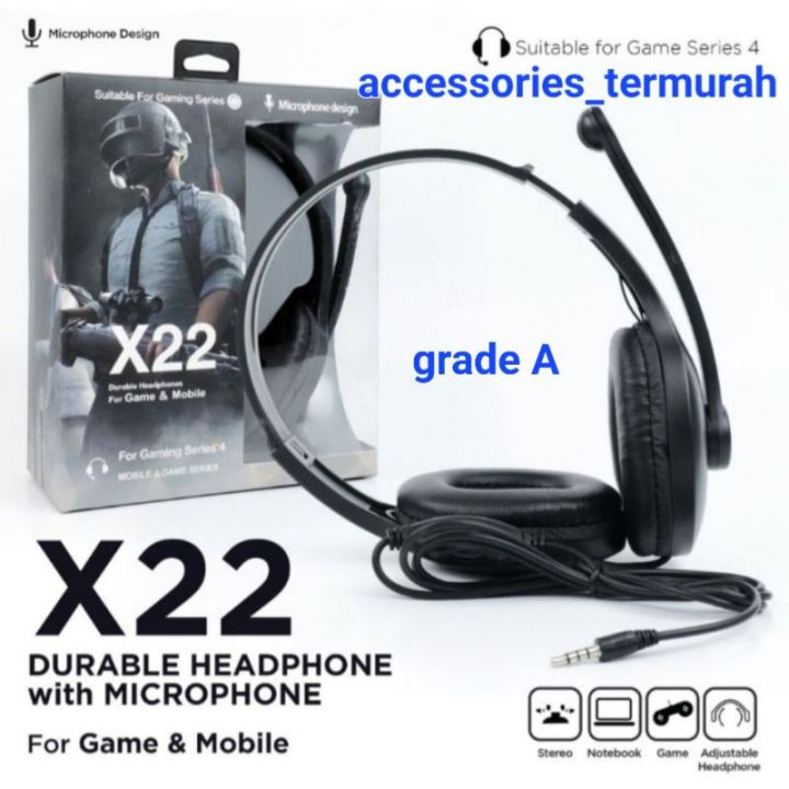 SELL HEADPHONE GAMING X22 pro / X11 / HEADSET GAMING + MICROPHONE ...
