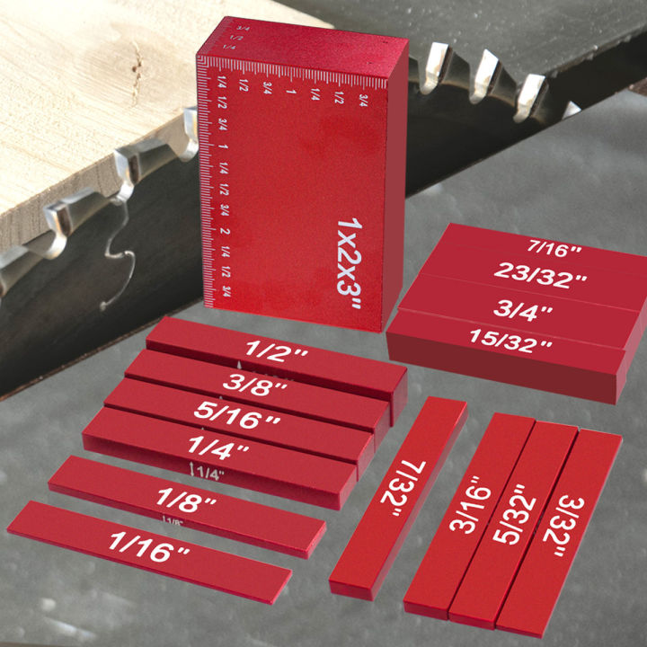 9/15Pcs Gauge Block Set, Aluminum Metric/Inch Height Gauge Block, Setup ...