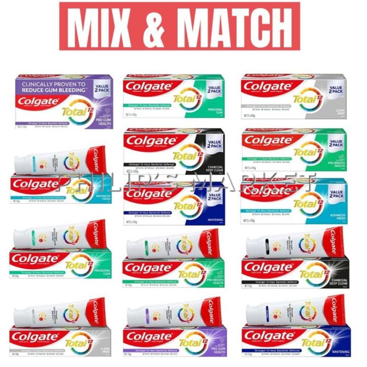 Colgate Total Series Toothpaste 150g / Value pack of 2 x 150g | Lazada ...