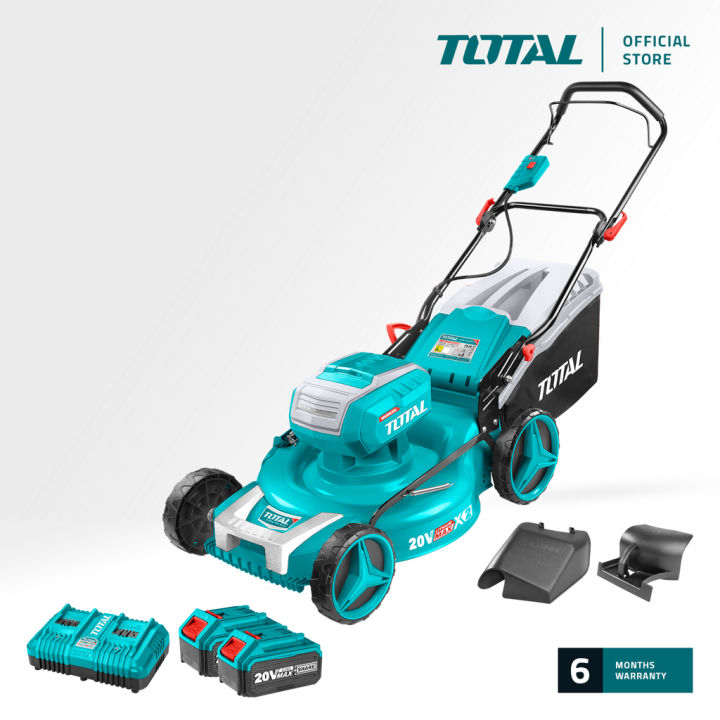 TOTAL Li-ion Lawn Mower /w Brushless Motor & 3 Modes (Bagging, Mulching ...