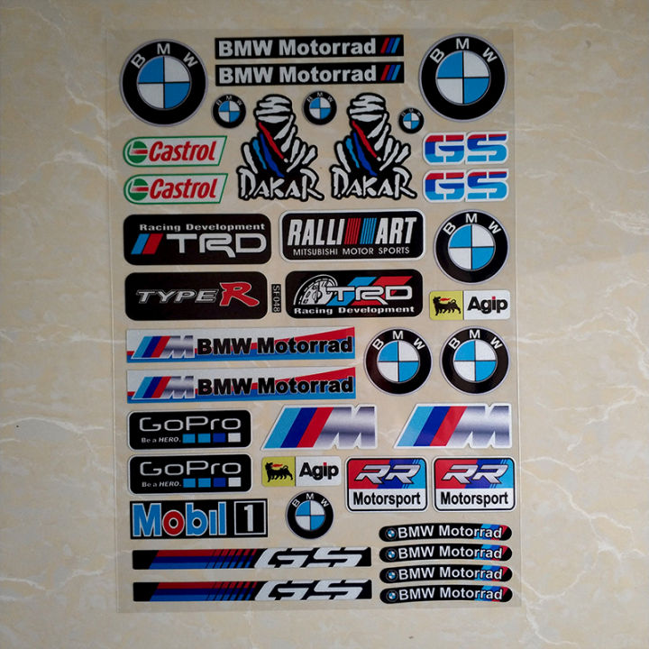 สติ๊กเกอร์กันน้ำแบบลอกแปะสะท้อนแสง Stiker Motor BMW | Lazada.co.th
