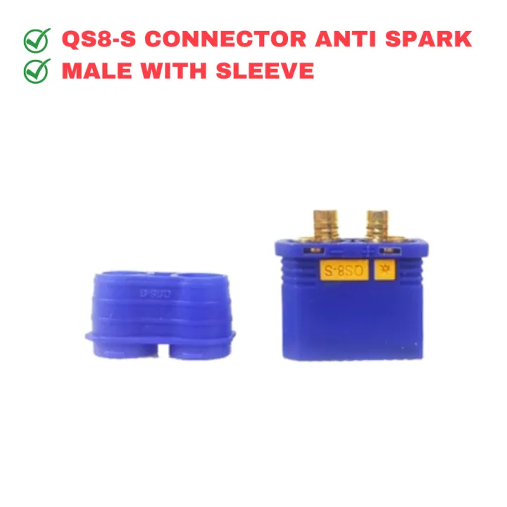 ORIGINAL QS8-S Lipo Battery Male Female Anti Spark With Sleeve ...