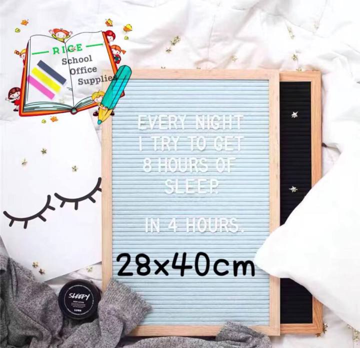 DIY Letter Board Rectangle Wooden Decoration Message Board Changeable ...