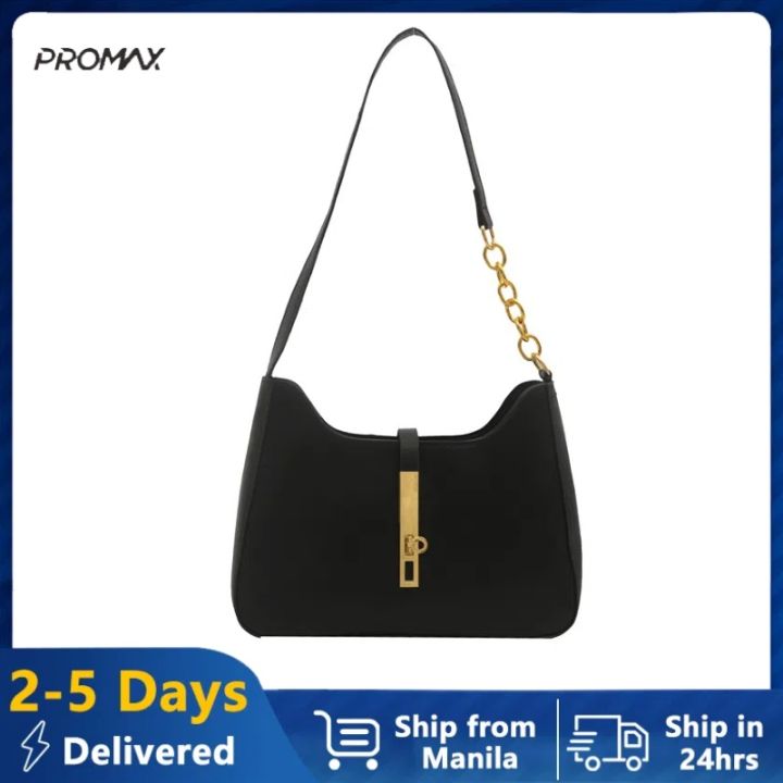 PROMAX PU Leather Women's Bag Solid Color Elegant Elegant Underarm ...
