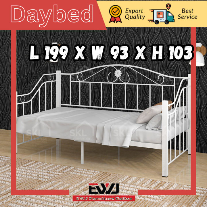 EWJ READY STOCKWHITE/BLACK Modern Design Lovely Daybed/ Katil Siang ...