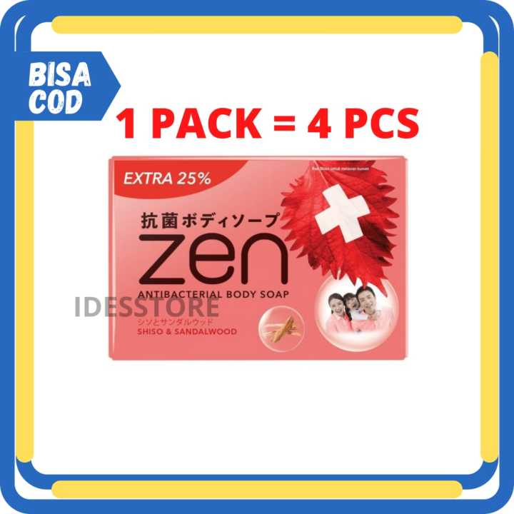 Sabun Zen Isi 4 Pcs Sabun Batang Zen Antibacterial Sabun Mandi Bodysoap ...