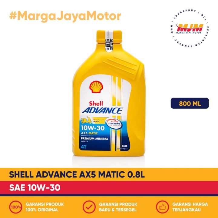 Shell Advance AX5 Matic 10W/30 800ml Shell Oil 0.8L | Lazada Indonesia