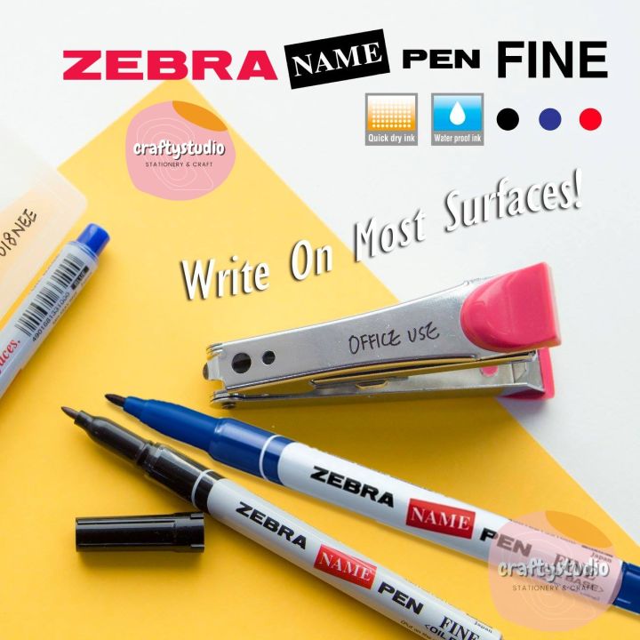 Zebra Name Pen, Fine Marker Pen, Oil Based Marker | Lazada