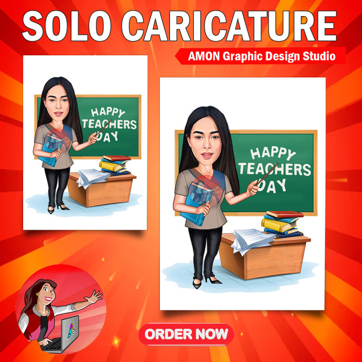 Caricature in DepEd Uniform | Lazada PH