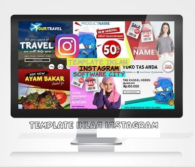 Template Desain Iklan Instagram Format PSD Keren & Elegan | Lazada ...
