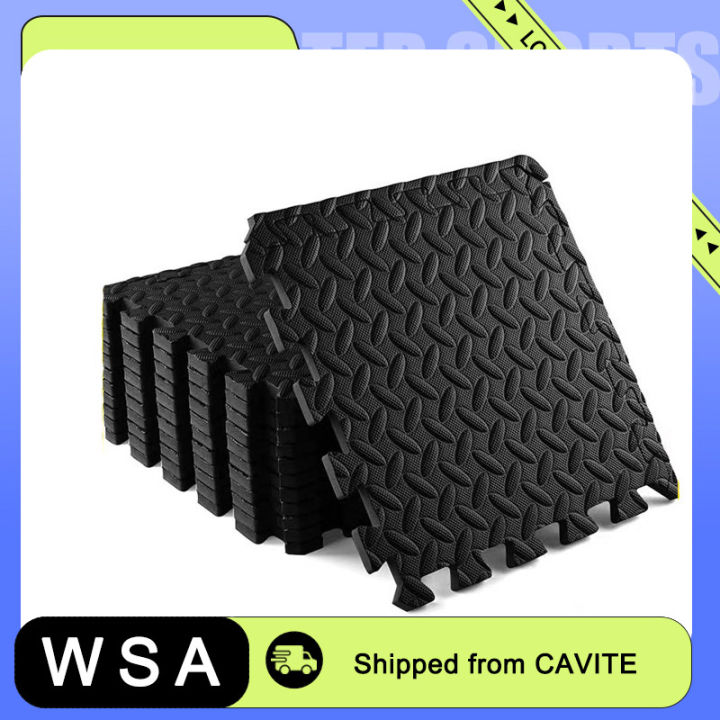 Foam Interlocking Exercise Gym Floor Mat Tiles - 6-Pack, 24 x 24 x .5 ...