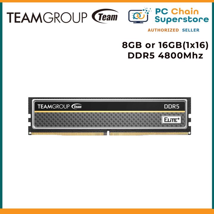 Team Group ELITE PLUS U-DIMM 8GB / 16GB (1x16GB) 4800Mhz DDR5 RAM ...