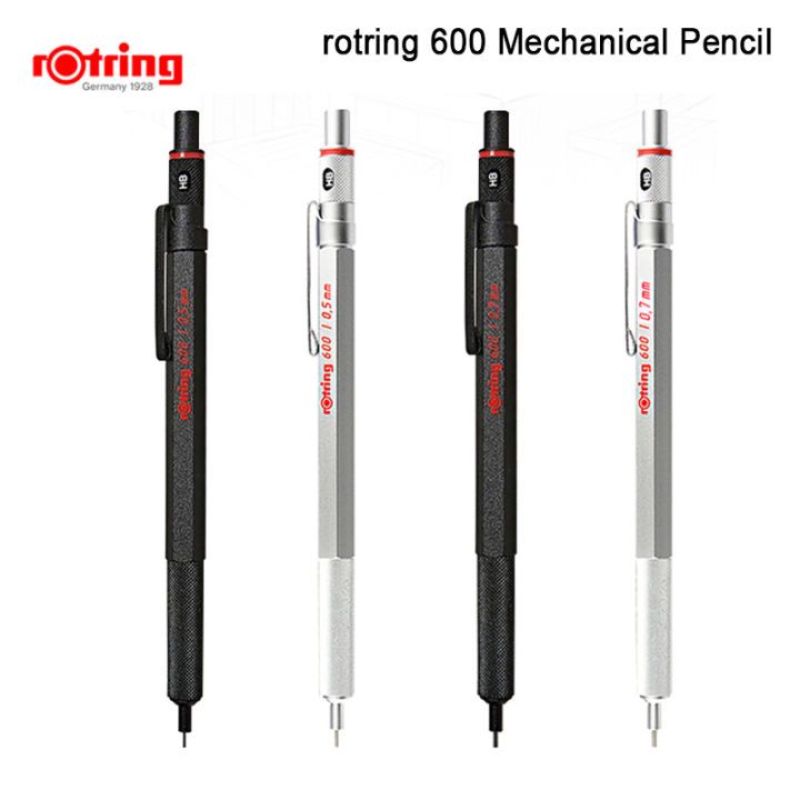 Rotring 600 0.5mm / 0.7mm Automatic Mechanical pencil black / silver ...