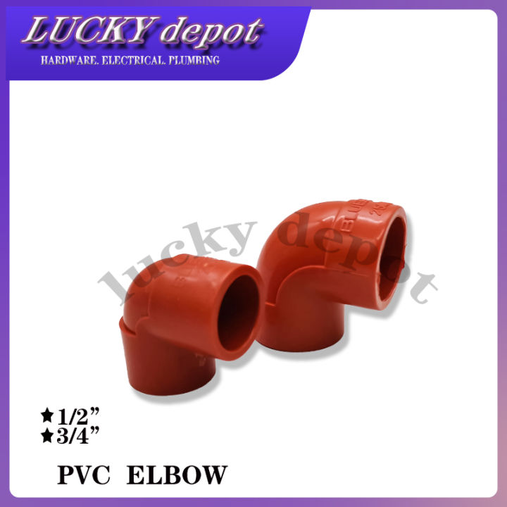PVC PLAIN ELBOW ELECTRICAL PIPE FITTINGS (ORANGE) 1/2" , 3/4" | Lazada PH