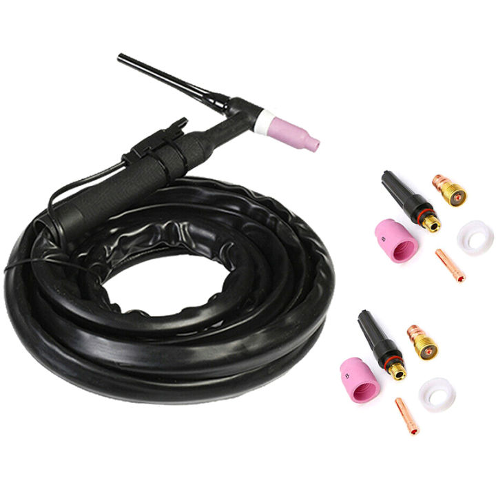 Wp17 150A TIG Torch 1M Complete Flexible Head Air Cooling W Consumables ...