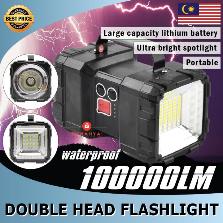 ♔Flashlight 2-Way Ultra Bright P70 LED Rechargeable Portable Double ...