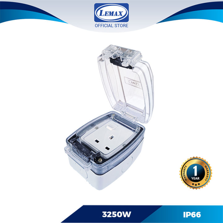 LMX IP66 Outdoor Weatherproof Switch Socket Heavy Duty 1 Gang Casing ...