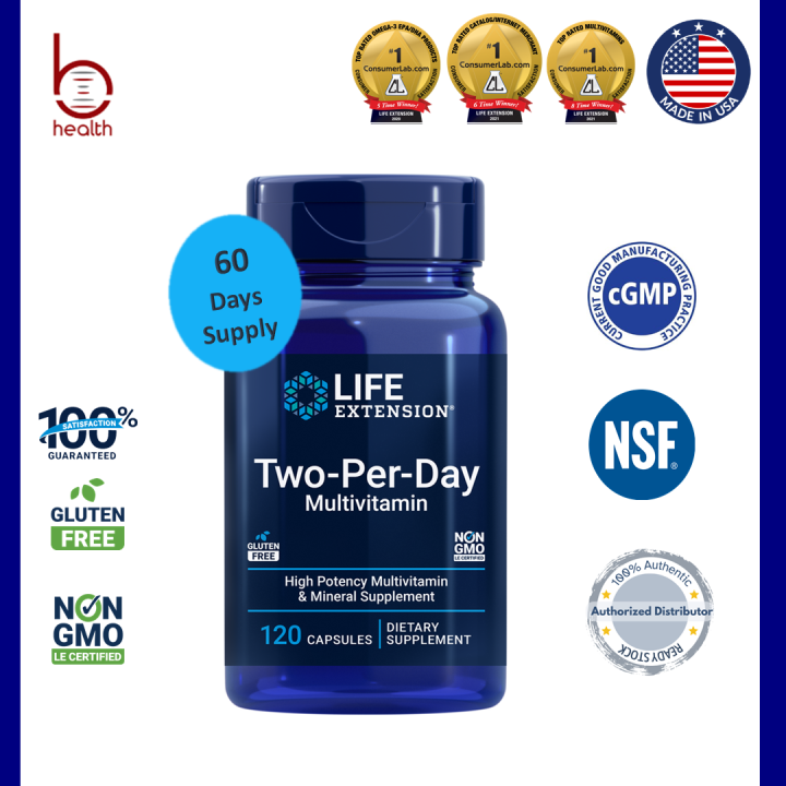 [Life Extension] Two Per Day Capsules, Multivitamins, EXP: 03/26, 120 ...